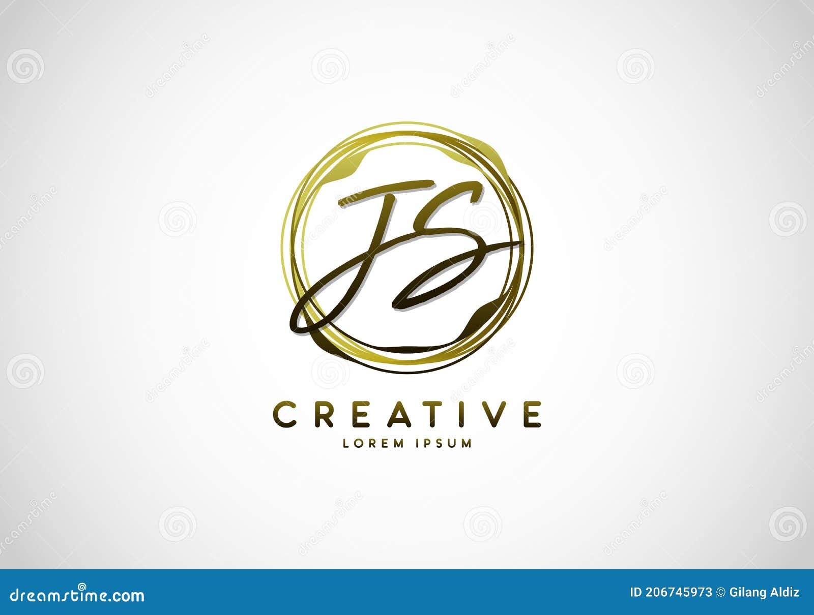 Initial JS Letter Handwriting Stylish Signature Logo Stock Vector ...
