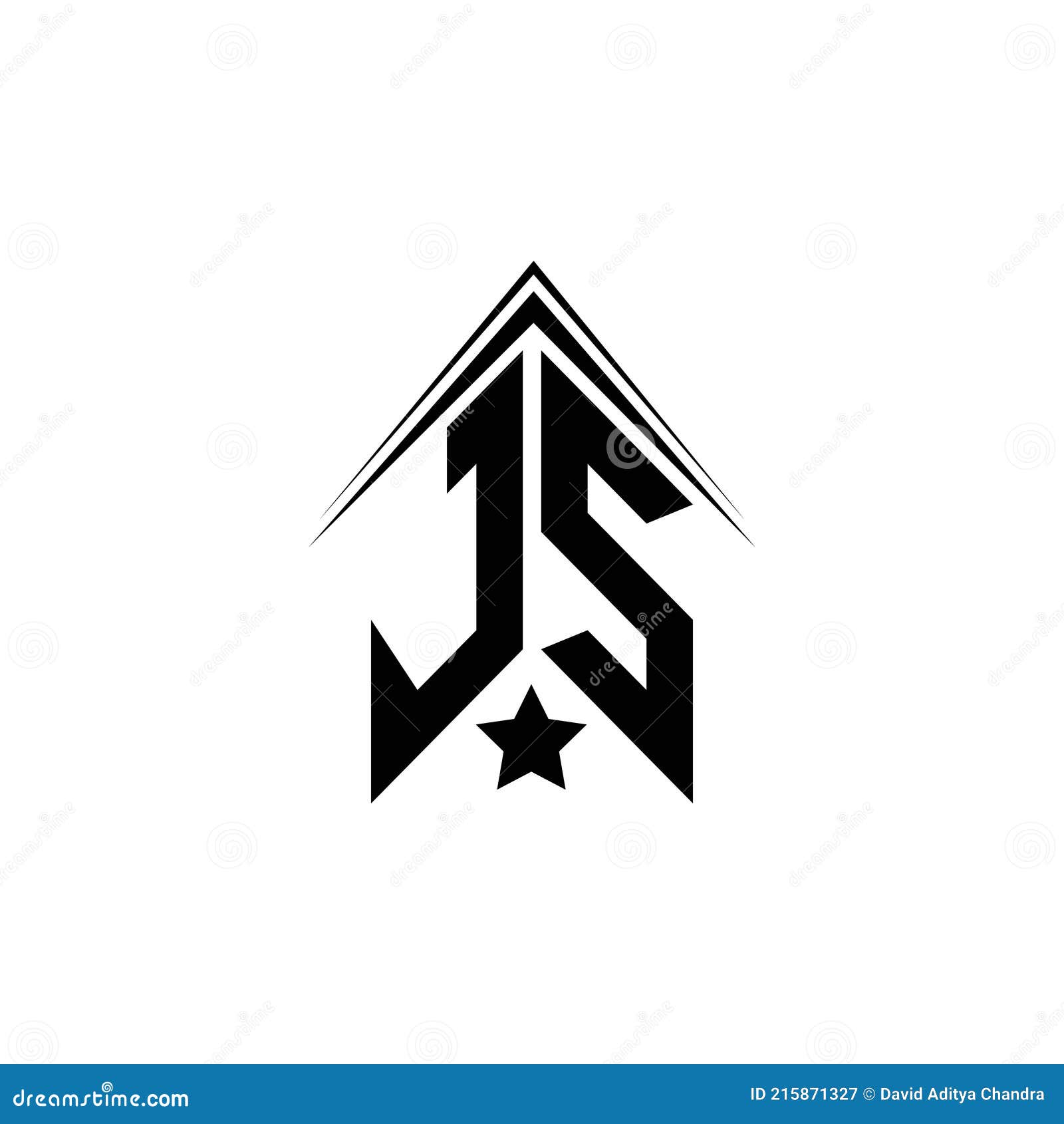 Initial JS Logo Design with Shape Style, Logo Business Branding Stock ...