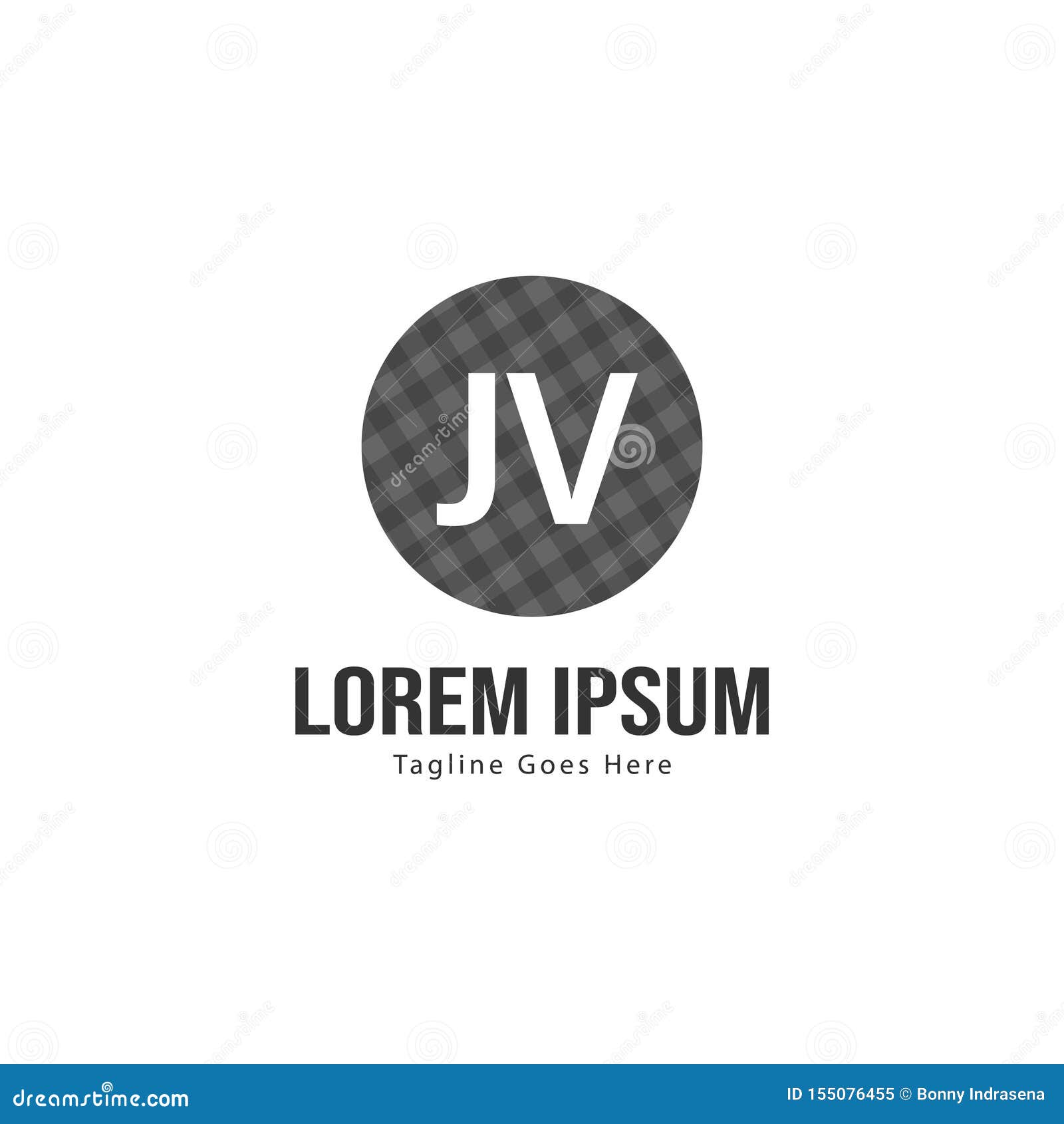 Initial JV Logo Template with Modern Frame. Minimalist JV Letter Logo ...