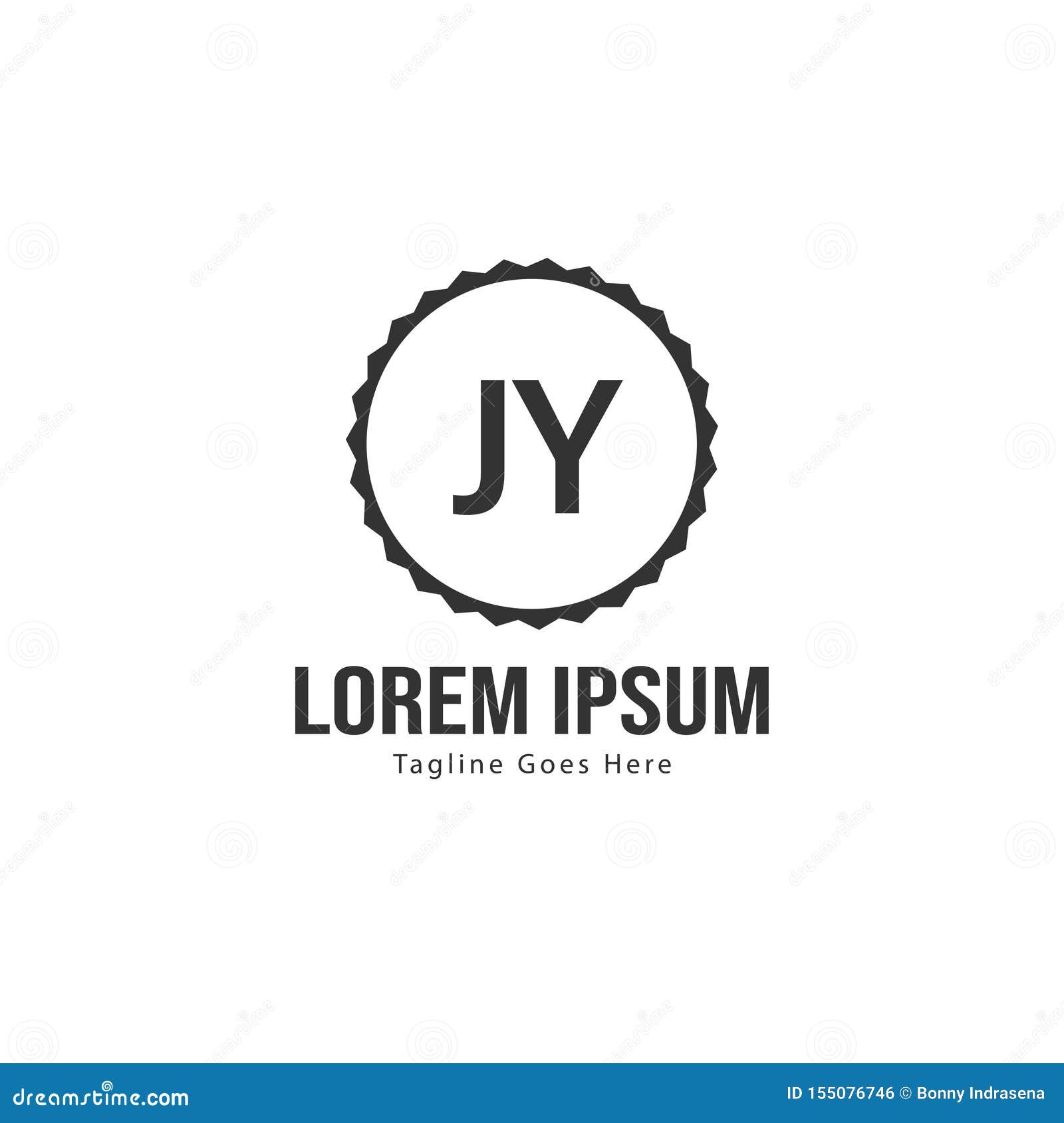 Initial JY Logo Template with Modern Frame. Minimalist JY Letter Logo ...