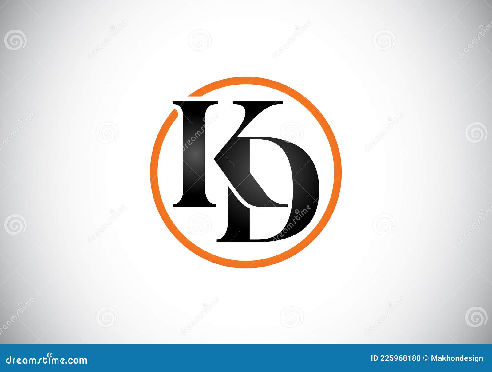 Initial K D Letter Logo with Creative Modern Business Typography Vector ...