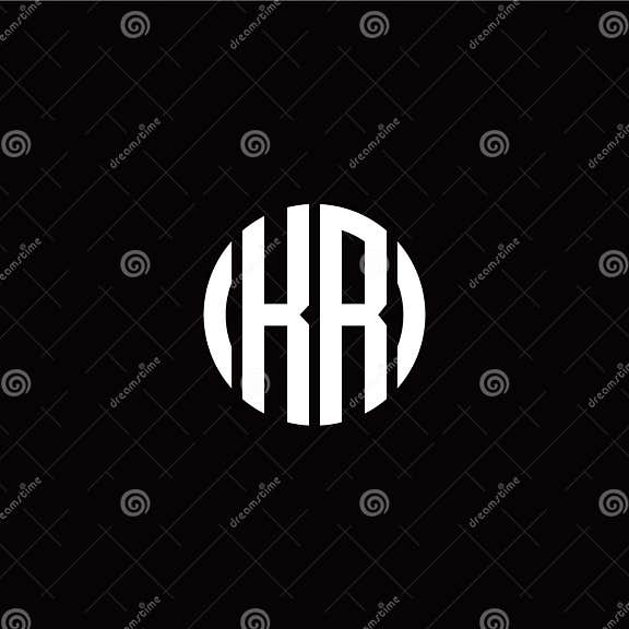 Initial K R Letter with Circle Style Logo Template Vector Stock Vector ...