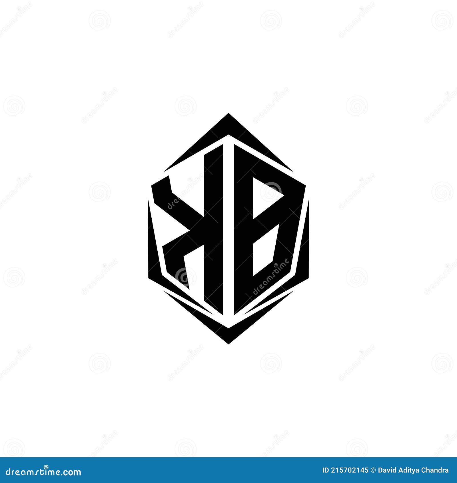 Initial KB Logo Design with Shield Style, Logo Business Branding Stock ...