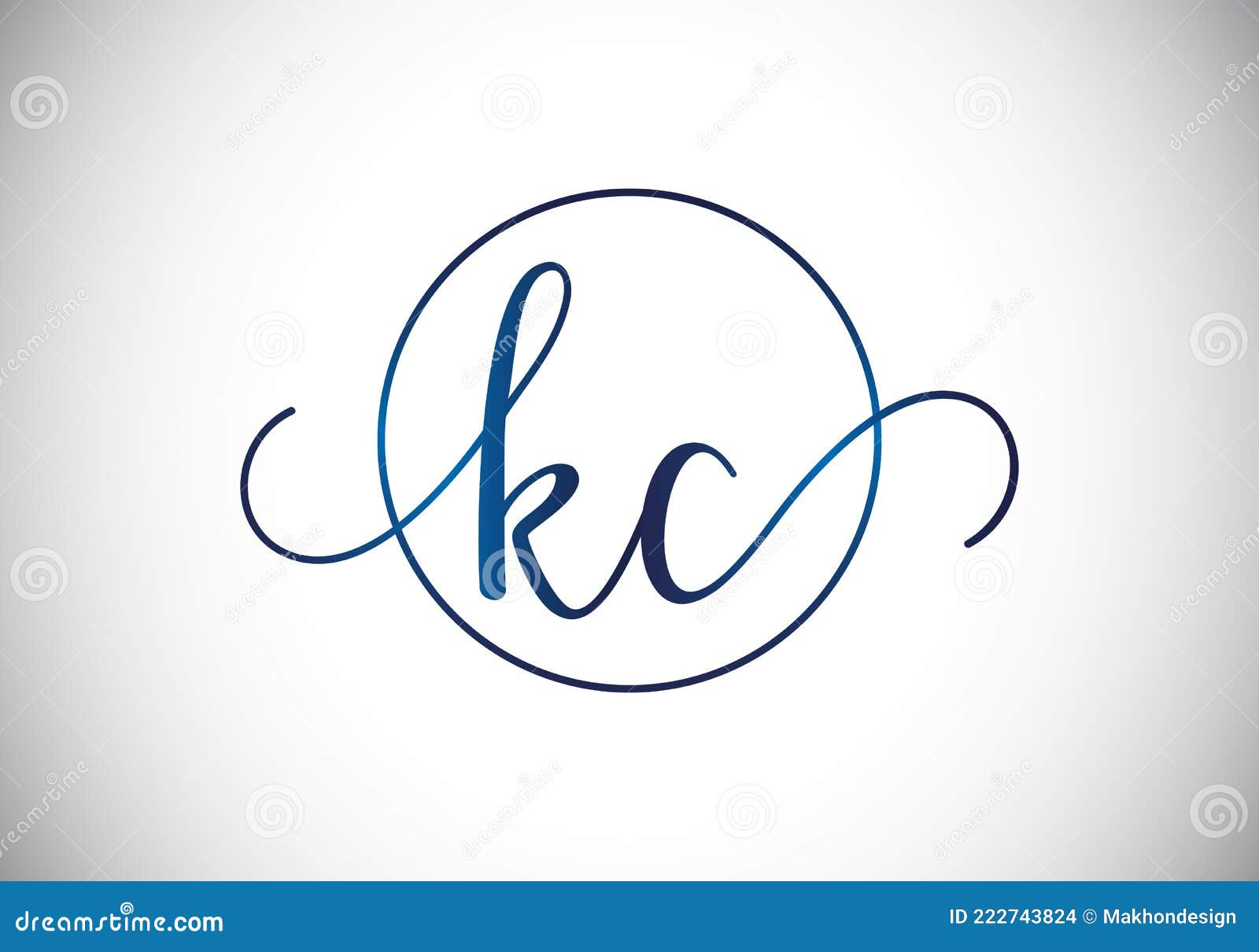 Initial KC Letter Logo with Creative Modern Business Typography Vector ...