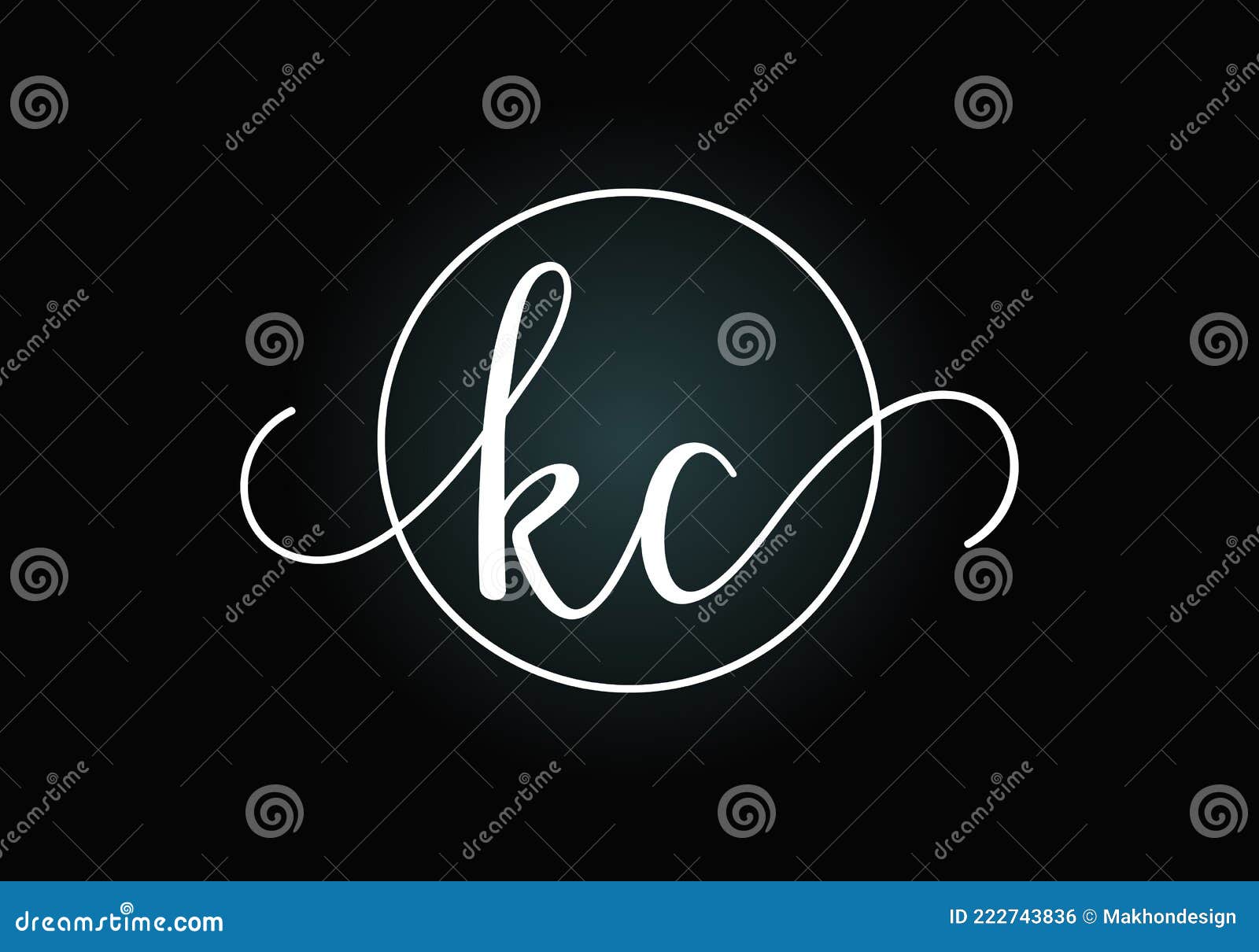 Initial KC Letter Logo with Creative Modern Business Typography Vector ...
