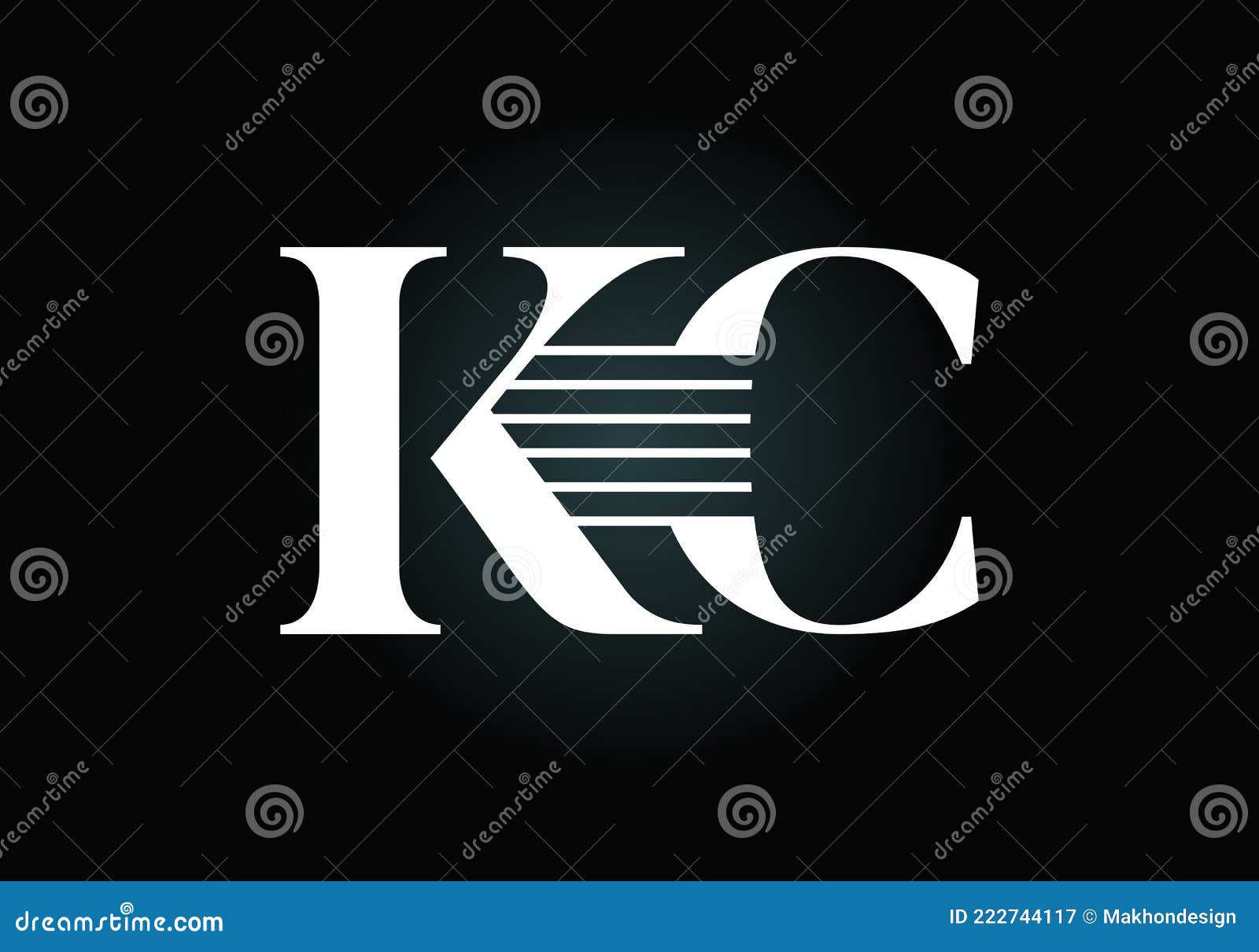 Initial KC Letter Logo with Creative Modern Business Typography Vector ...