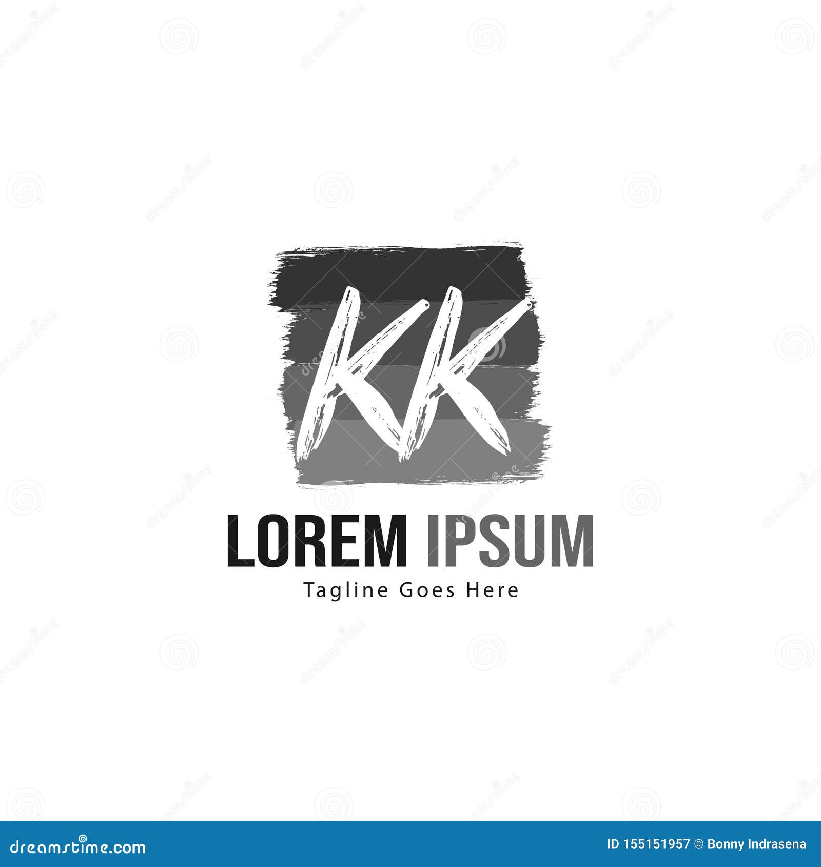 Initial KK Logo Template with Modern Frame. Minimalist KK Letter Logo ...