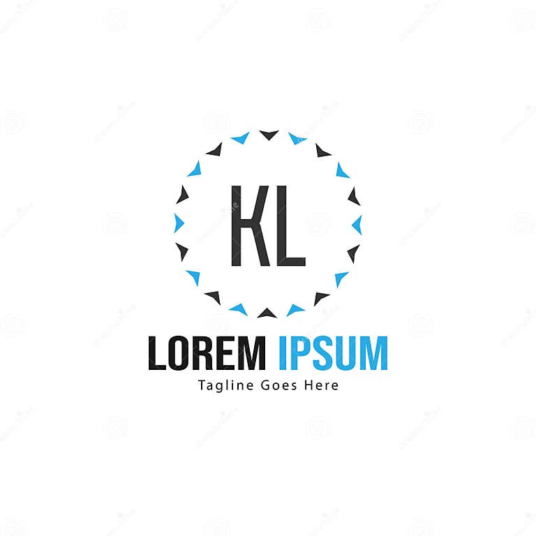 Initial KL Logo Template with Modern Frame. Minimalist KL Letter Logo ...