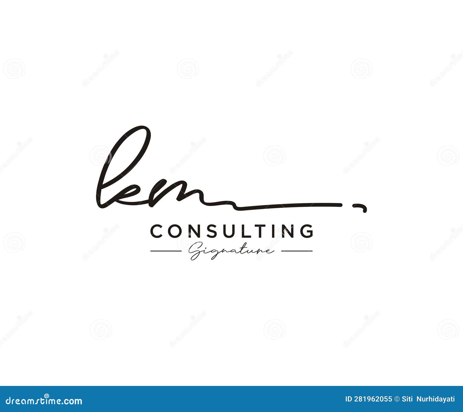 Initial KM Signature Logo Collection Template Vector. Hand Drawn ...