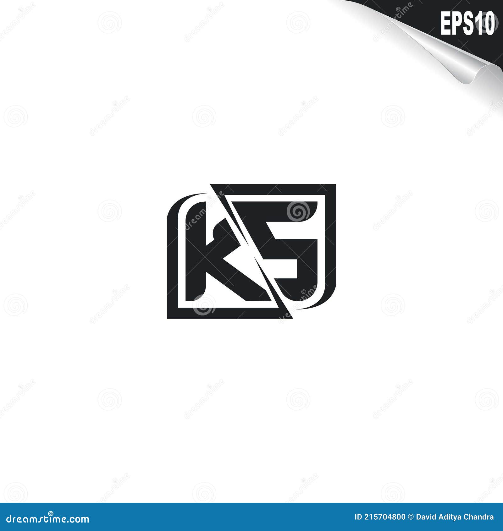 Initial KS Logo Design with Shape Style, Logo Business Branding Stock ...