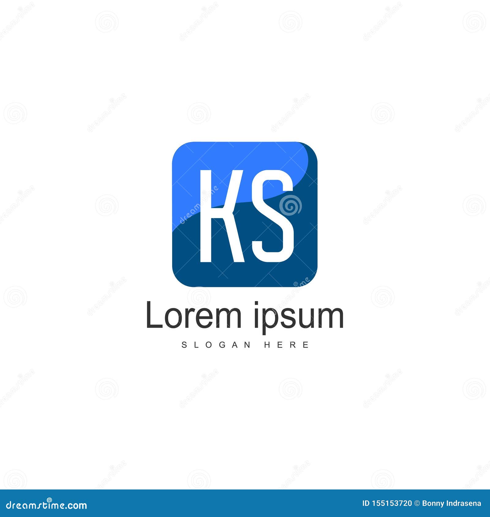 Initial KS Logo Template with Modern Frame. Minimalist KS Letter Logo ...