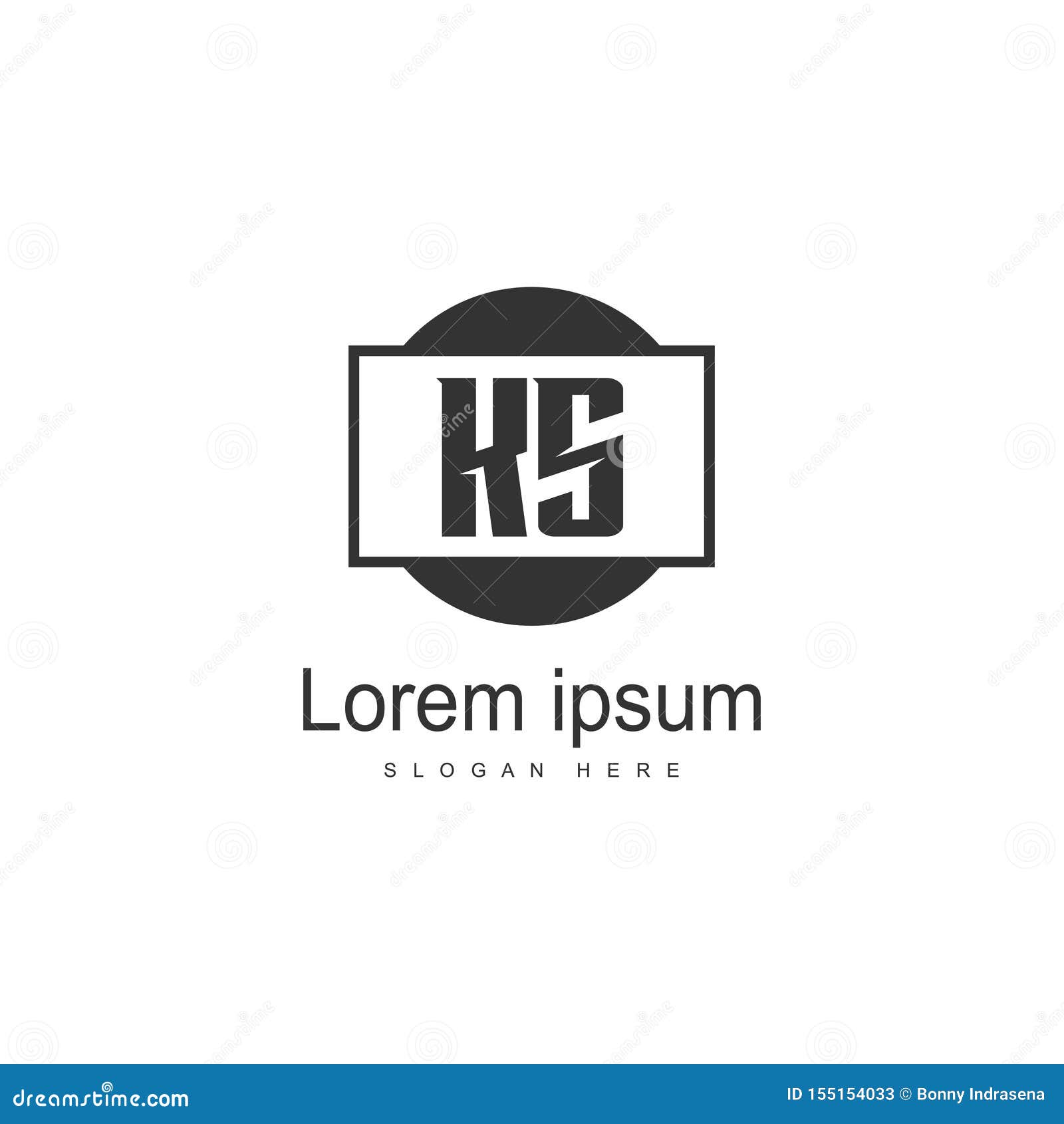 Initial KS Logo Template with Modern Frame. Minimalist KS Letter Logo ...