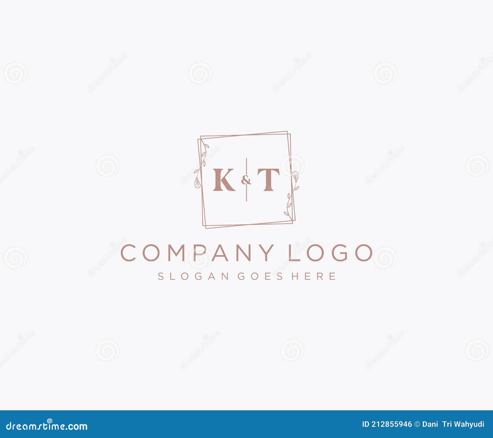 Initial KT Letters Decorative Luxury Wedding Logo Stock Vector ...