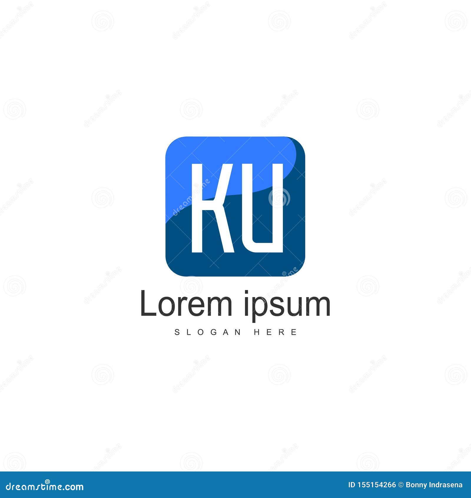 Initial KU Logo Template with Modern Frame. Minimalist KU Letter Logo ...