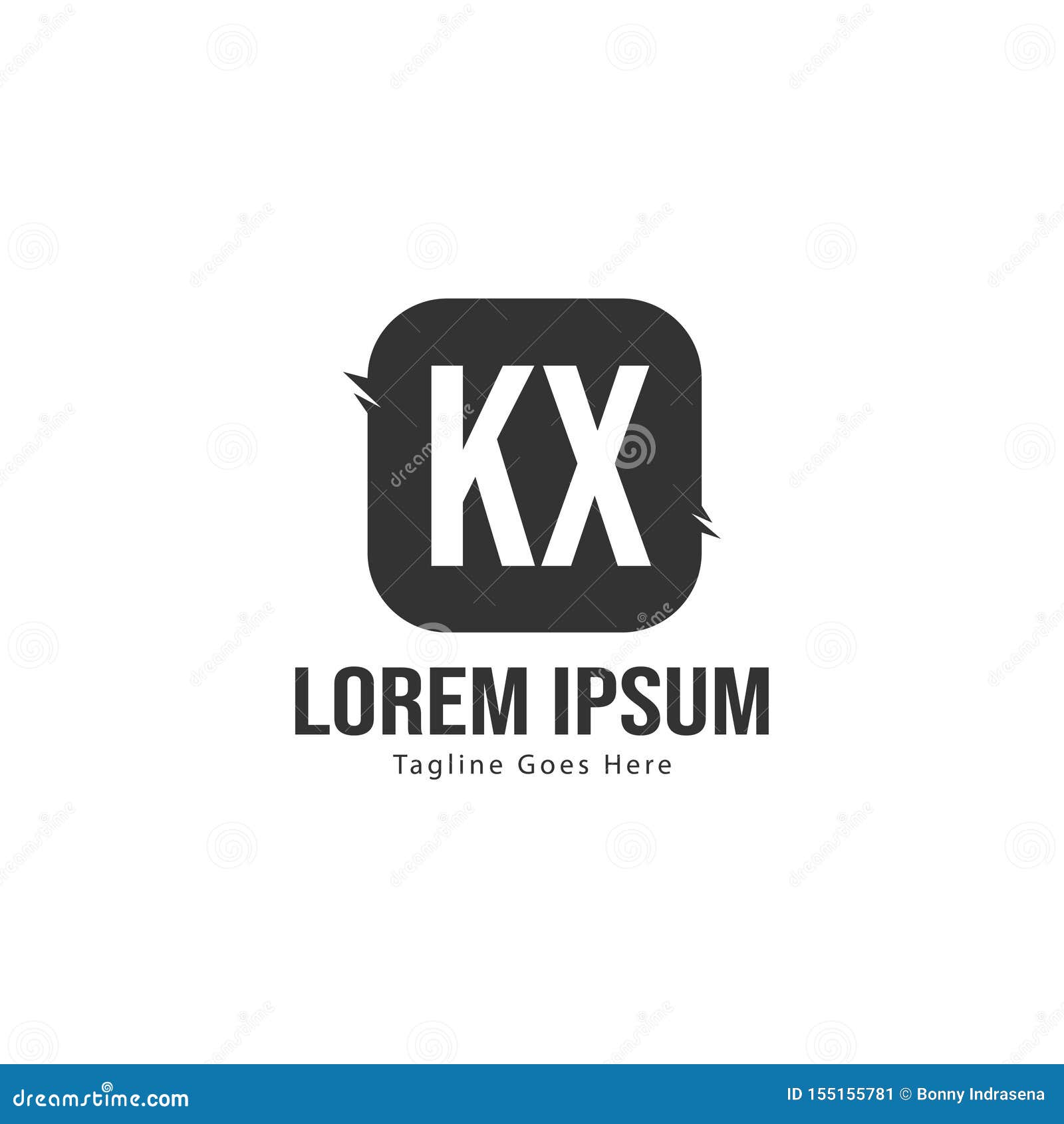 Initial KX Logo Template with Modern Frame. Minimalist KX Letter Logo ...