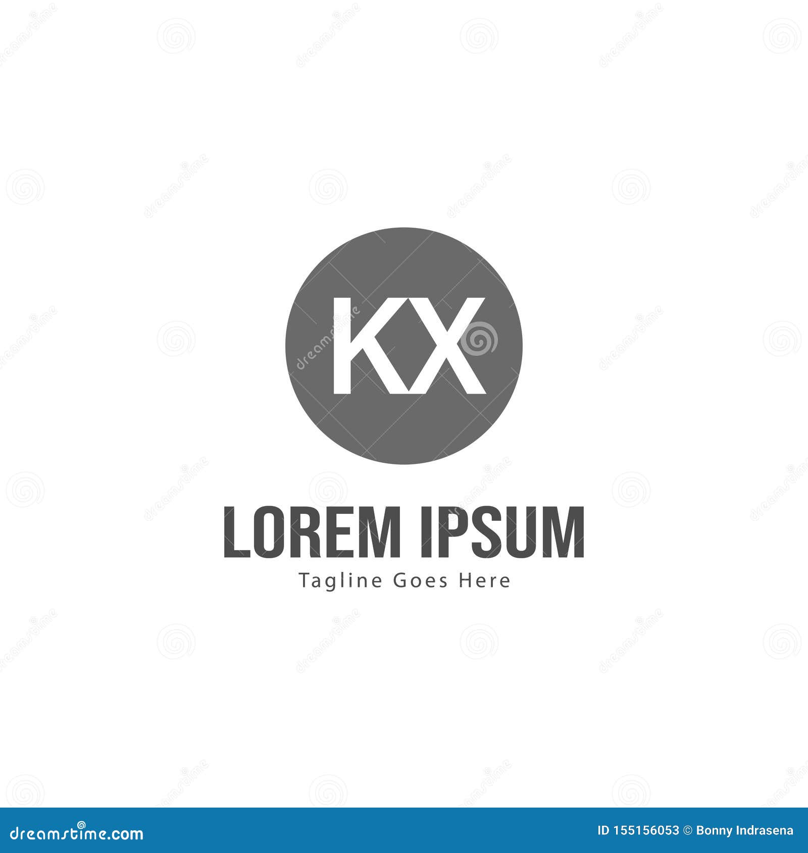 Initial KX Logo Template with Modern Frame. Minimalist KX Letter Logo ...