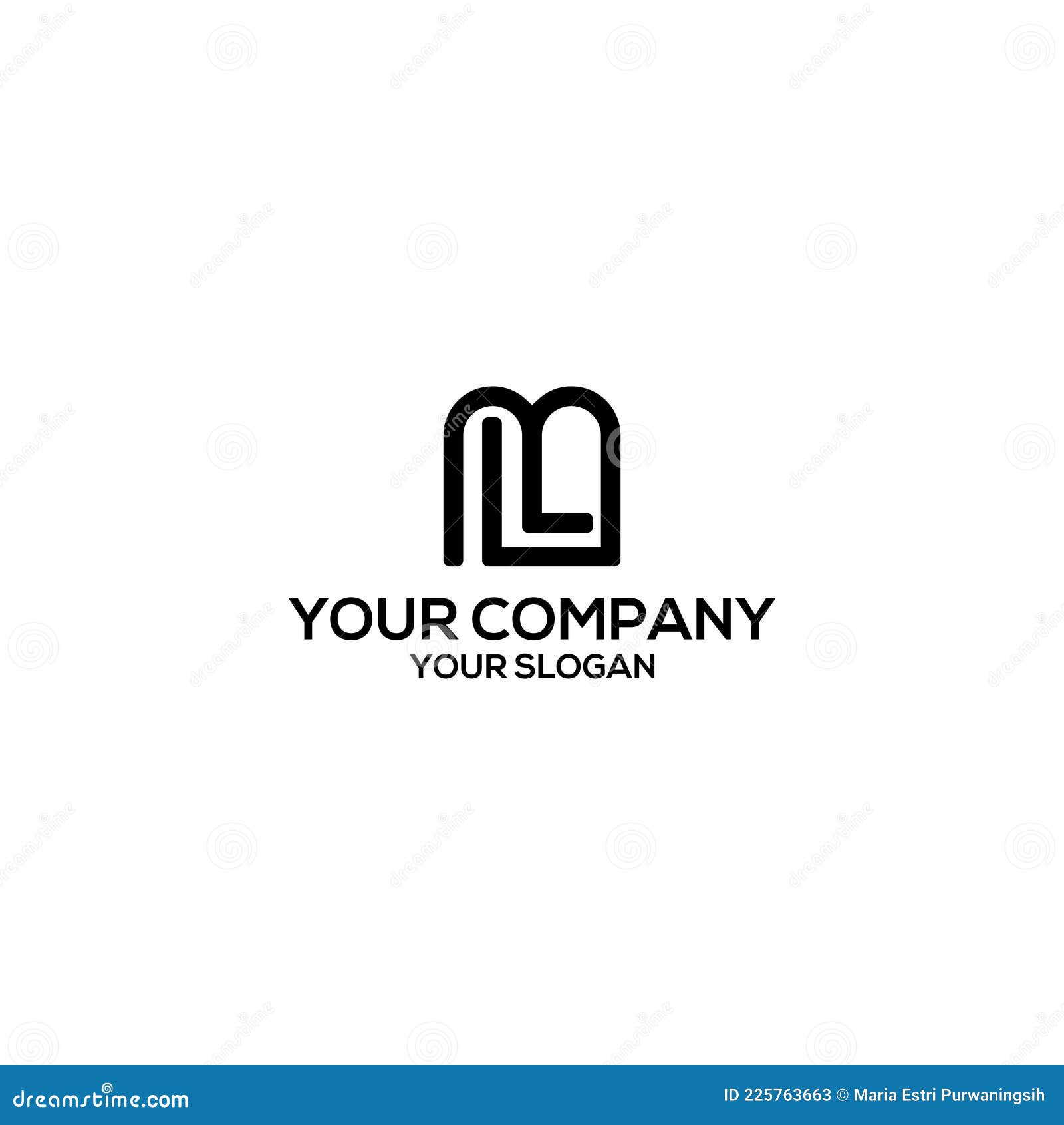 Initial L and M Logo Design Vector Stock Vector - Illustration of ...