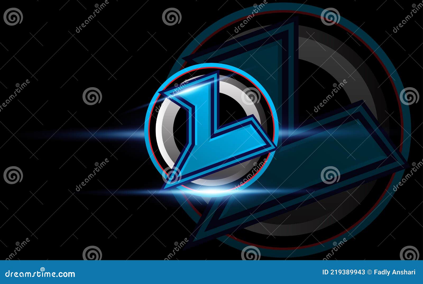 Initial L, Vector Initial Letter Monogram Esport, Twitch and Gaming ...