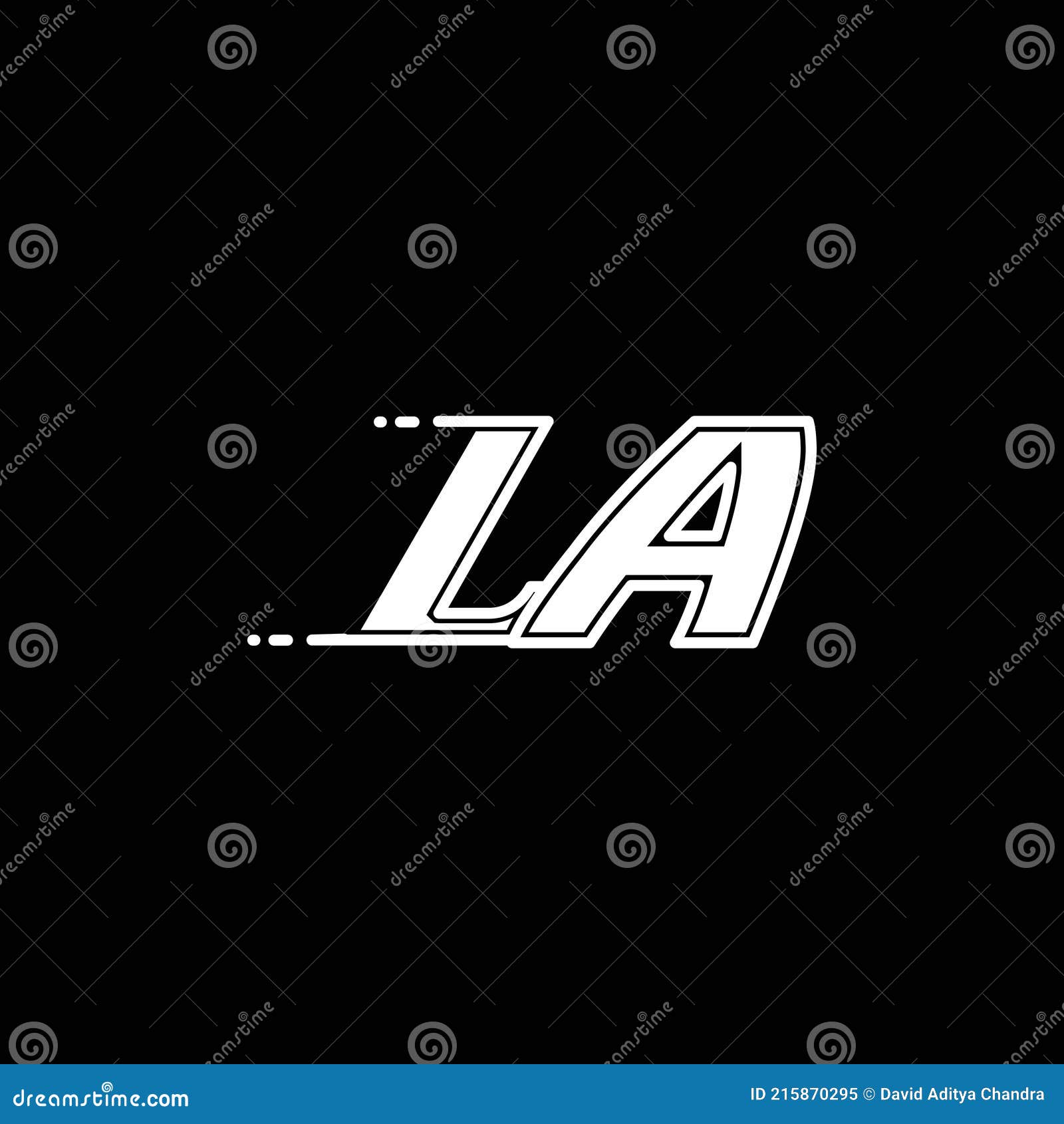 Initial LA Logo Design with Shape Style, Logo Business Branding Stock ...
