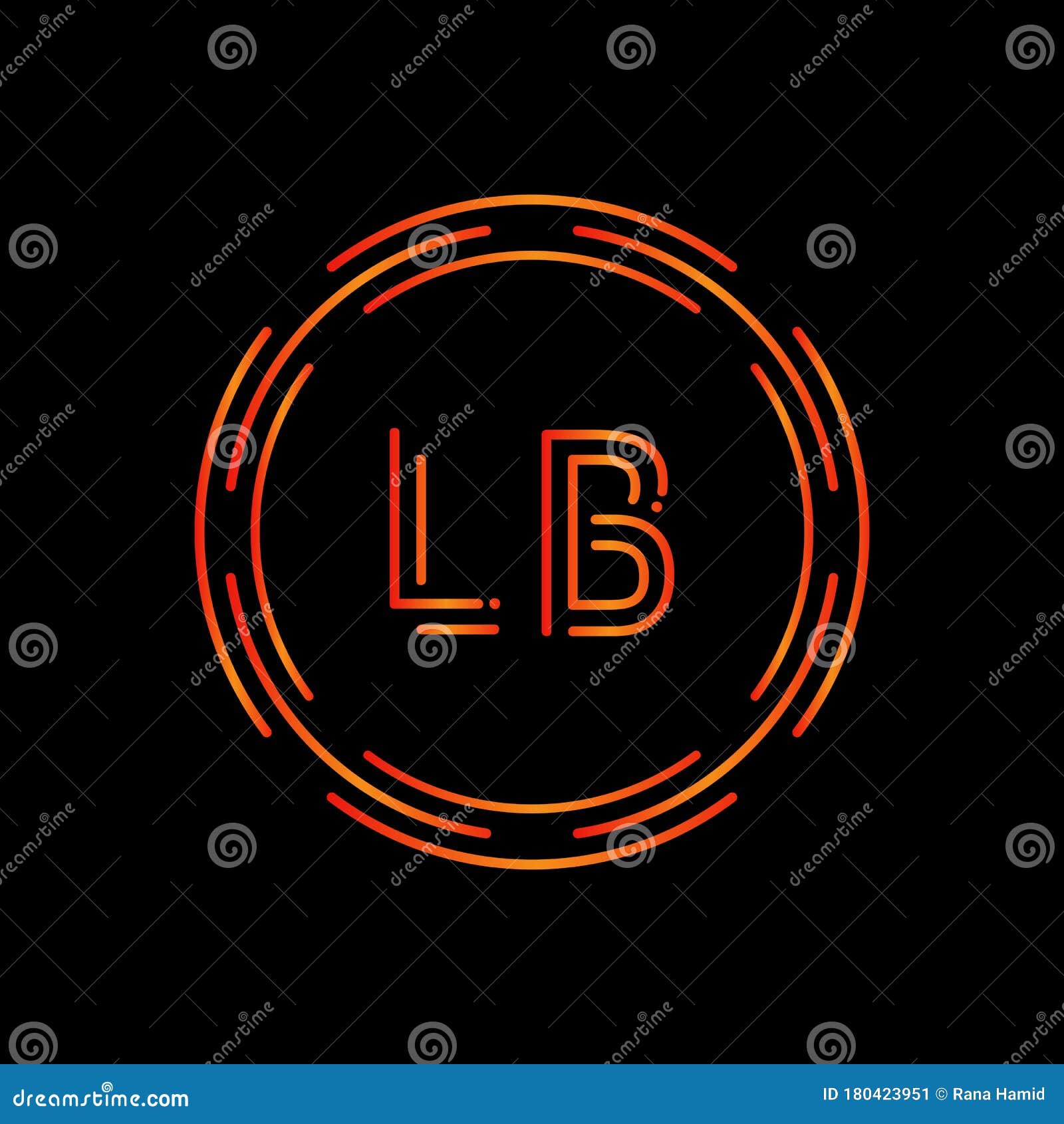 Initial LB Letter Logo Design Vector Template. Abstract Letter LB Logo ...