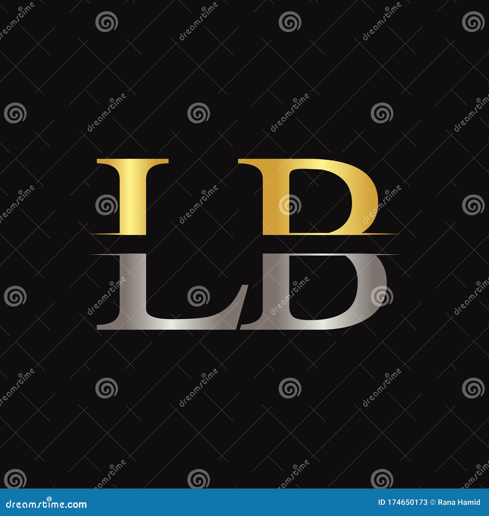 Initial LB Letter Logo Design Vector Template. Abstract Black Letter LB ...