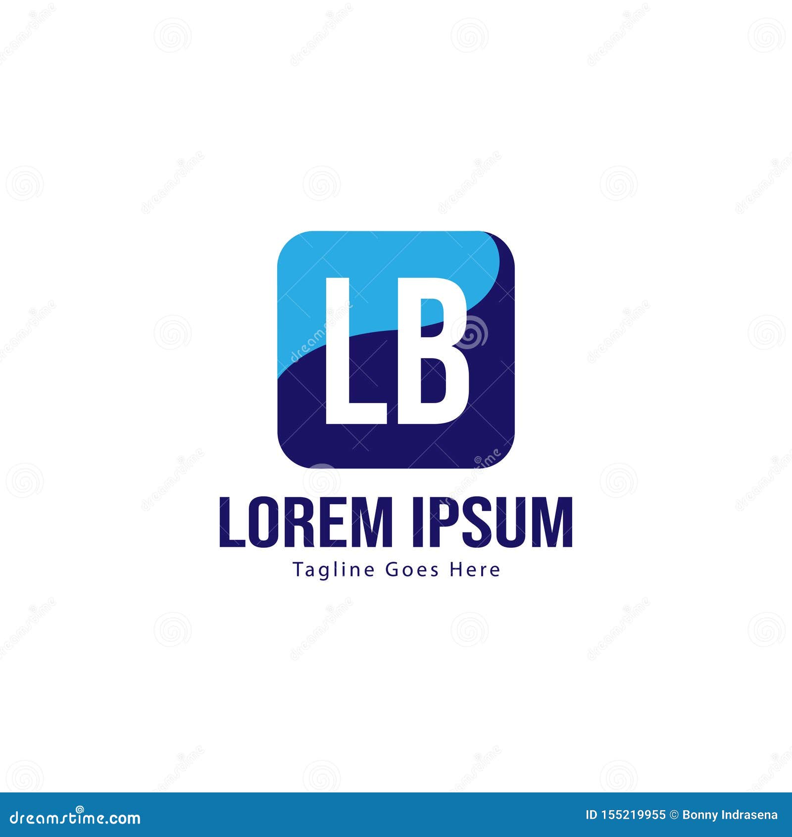 Initial LB Logo Template with Modern Frame. Minimalist LB Letter Logo ...