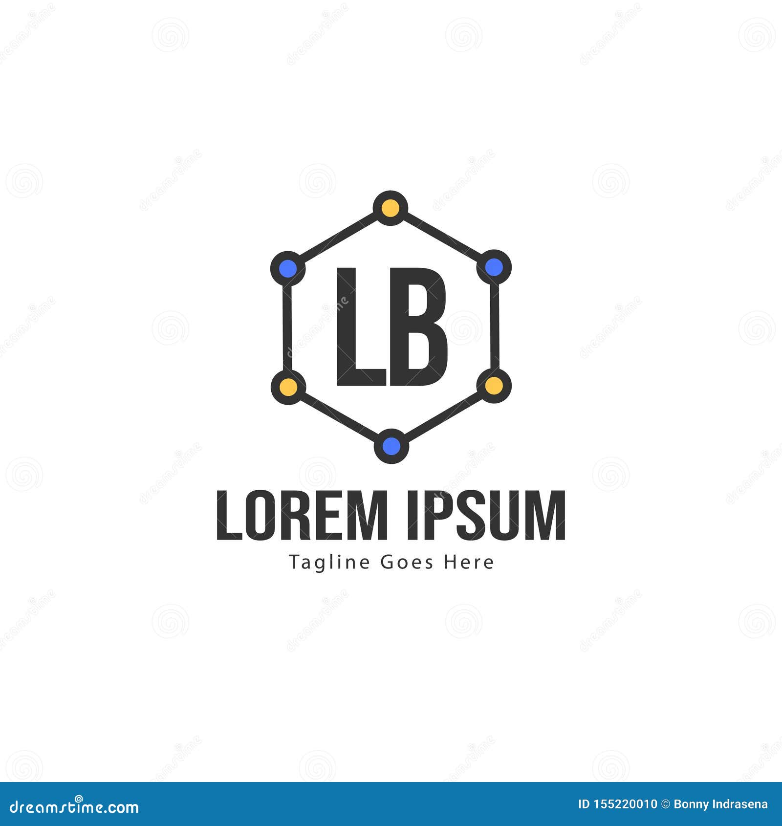 Initial LB Logo Template with Modern Frame. Minimalist LB Letter Logo ...