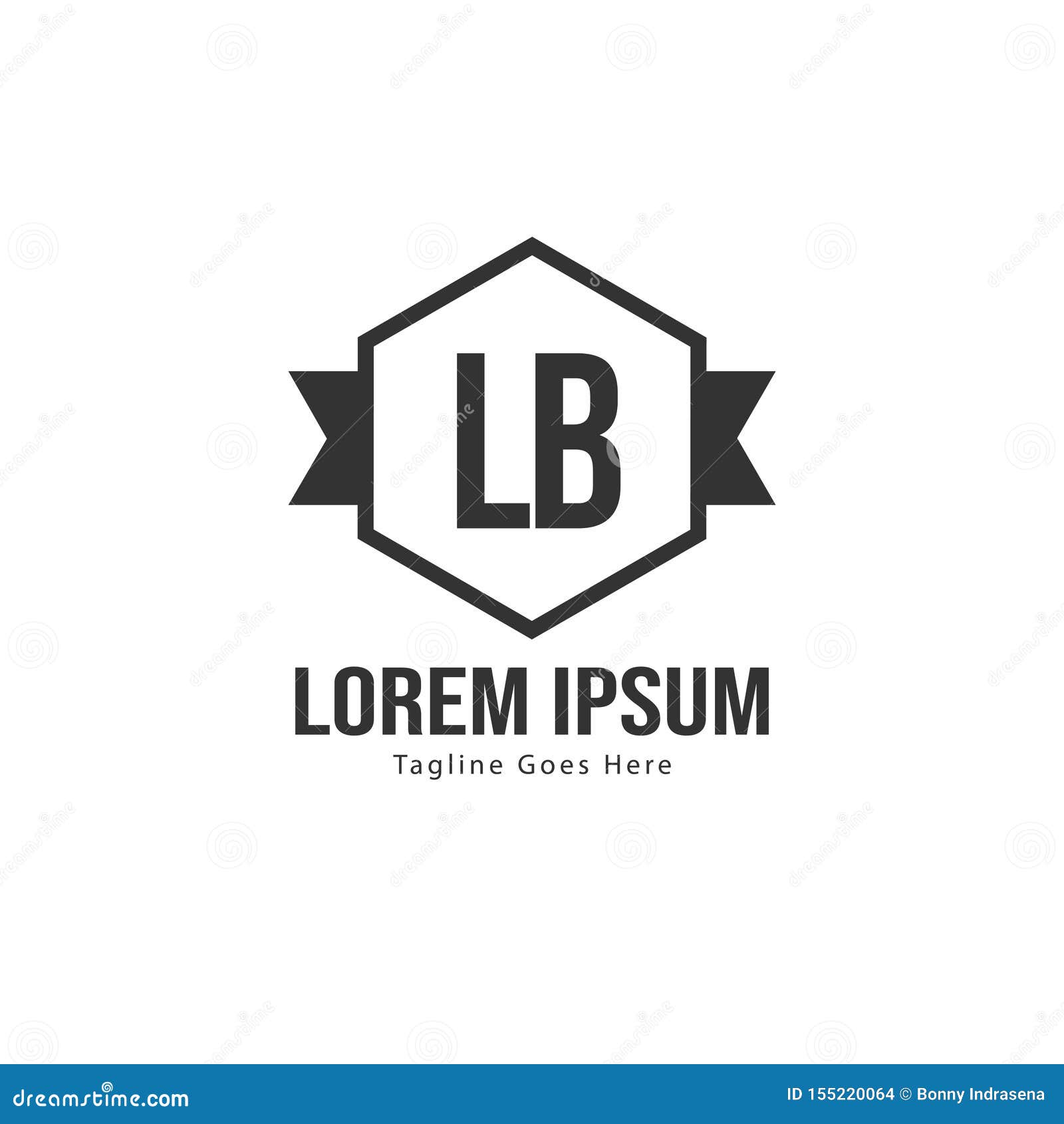 Initial LB Logo Template with Modern Frame. Minimalist LB Letter Logo ...