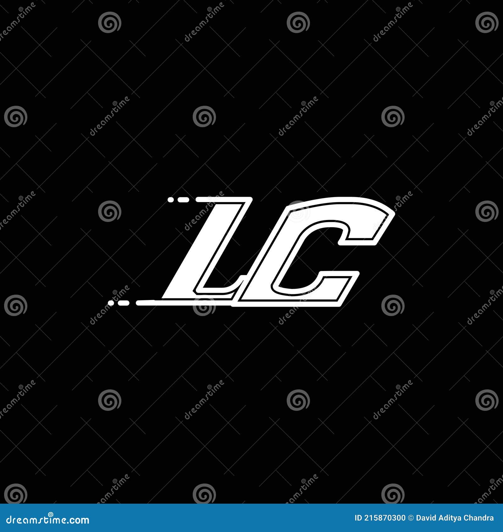 Initial LC Logo Design with Shape Style, Logo Business Branding Stock ...
