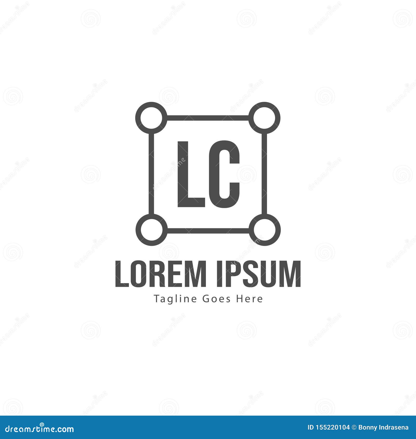 Initial LC Logo Template with Modern Frame. Minimalist LC Letter Logo ...
