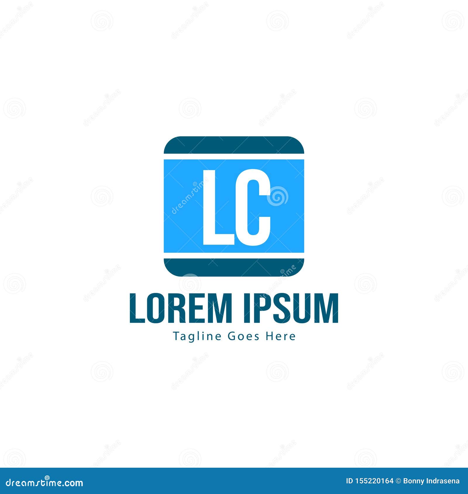 Initial LC Logo Template with Modern Frame. Minimalist LC Letter Logo ...