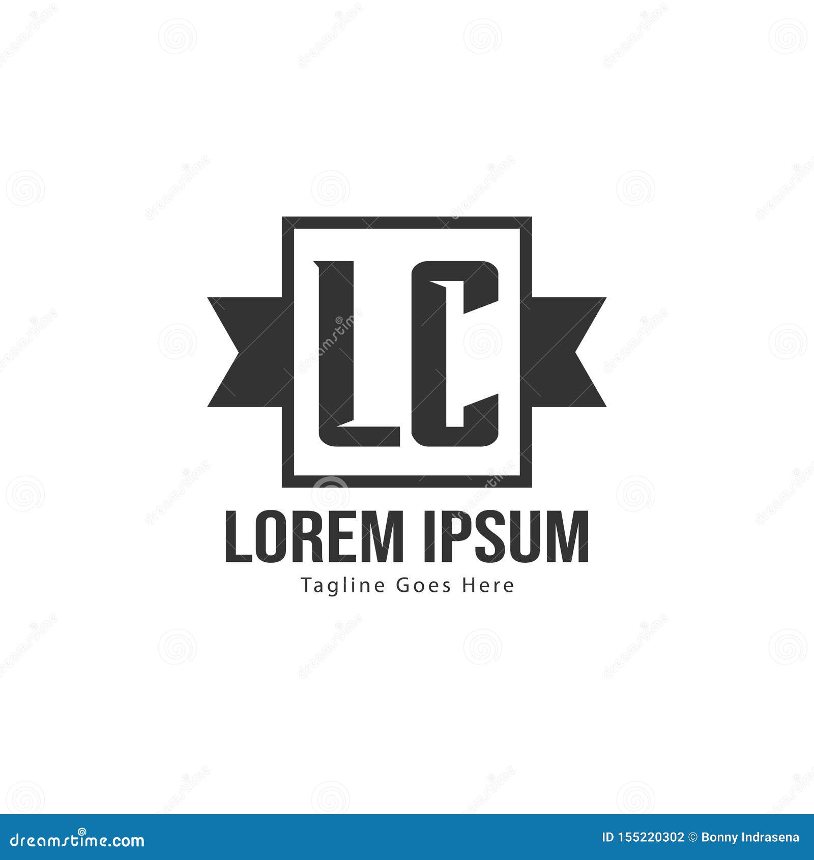 Initial LC Logo Template with Modern Frame. Minimalist LC Letter Logo ...