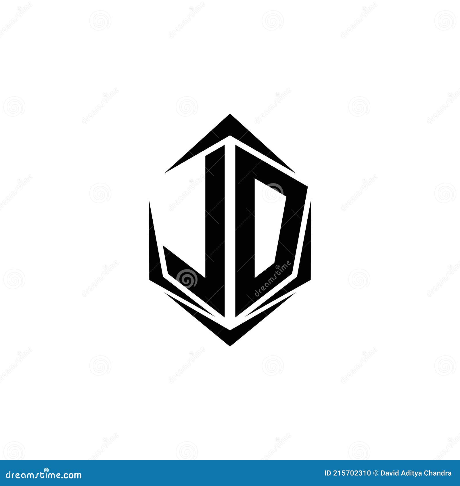 Initial LD Logo Design with Shield Style, Logo Business Branding Stock ...
