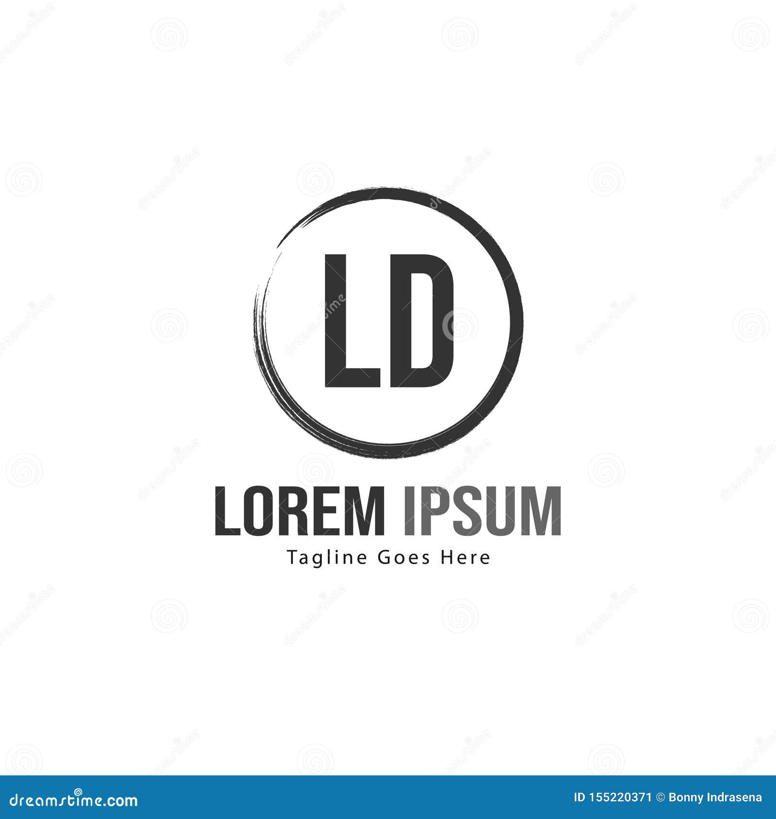 Initial LD Logo Template with Modern Frame. Minimalist LD Letter Logo ...