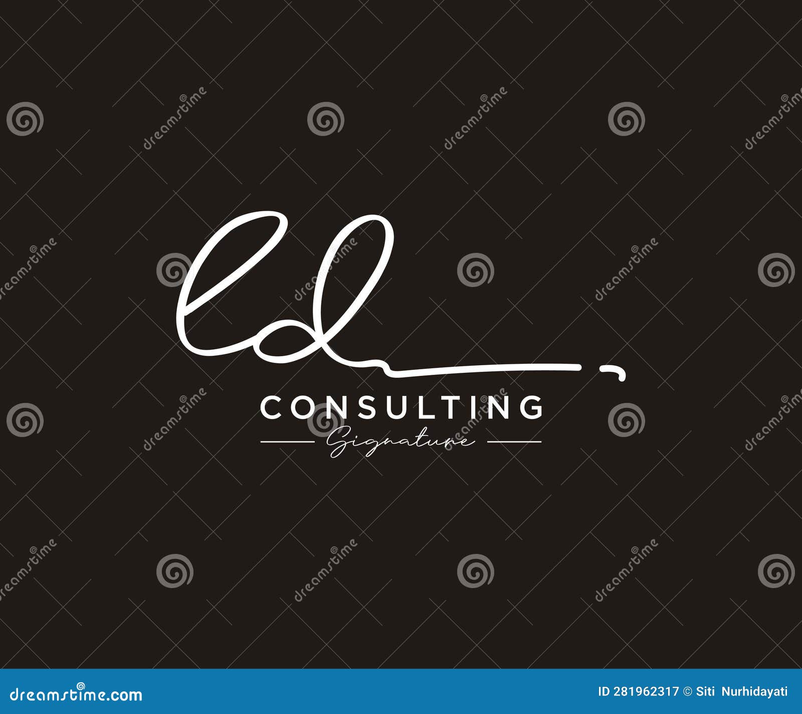 Initial LD Signature Logo Collection Template Vector. Hand Drawn ...