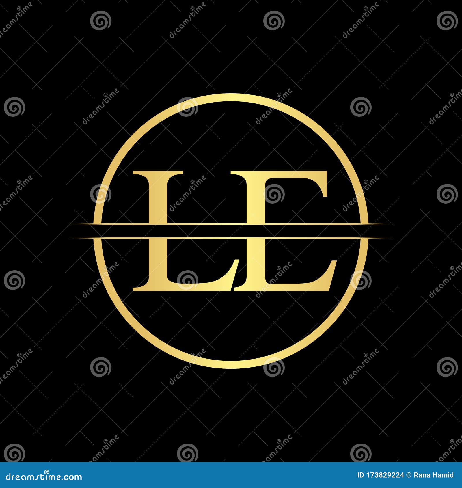 Initial LE Letter Logo Design Vector Template. Abstract Letter LE Logo ...