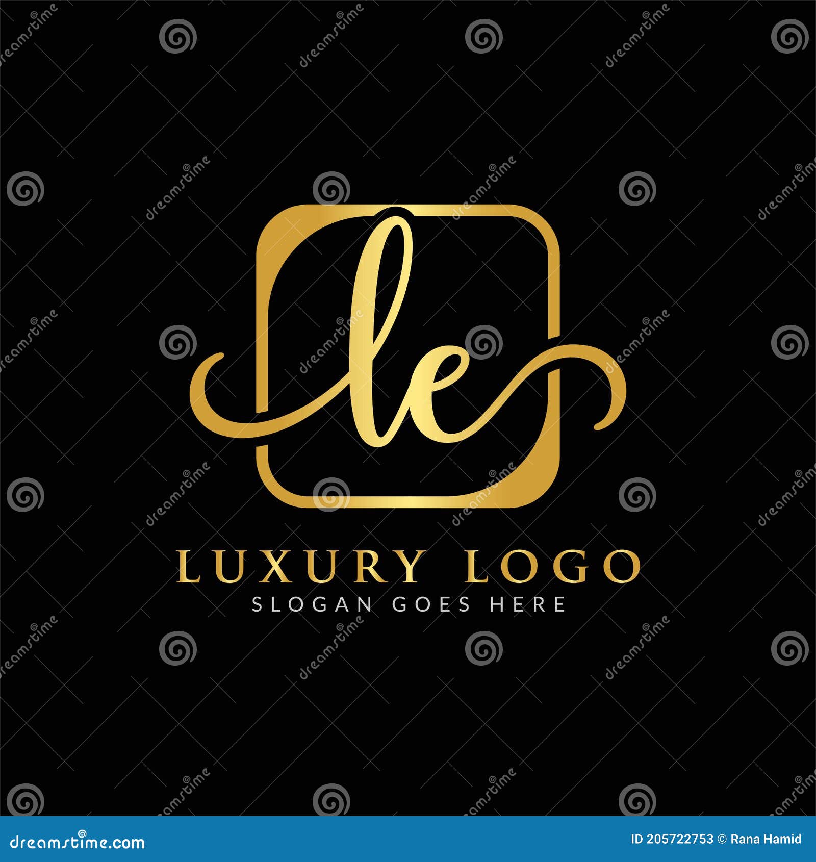 Initial LE Letter Logo Design Vector Template. Luxury Letter LE Logo ...