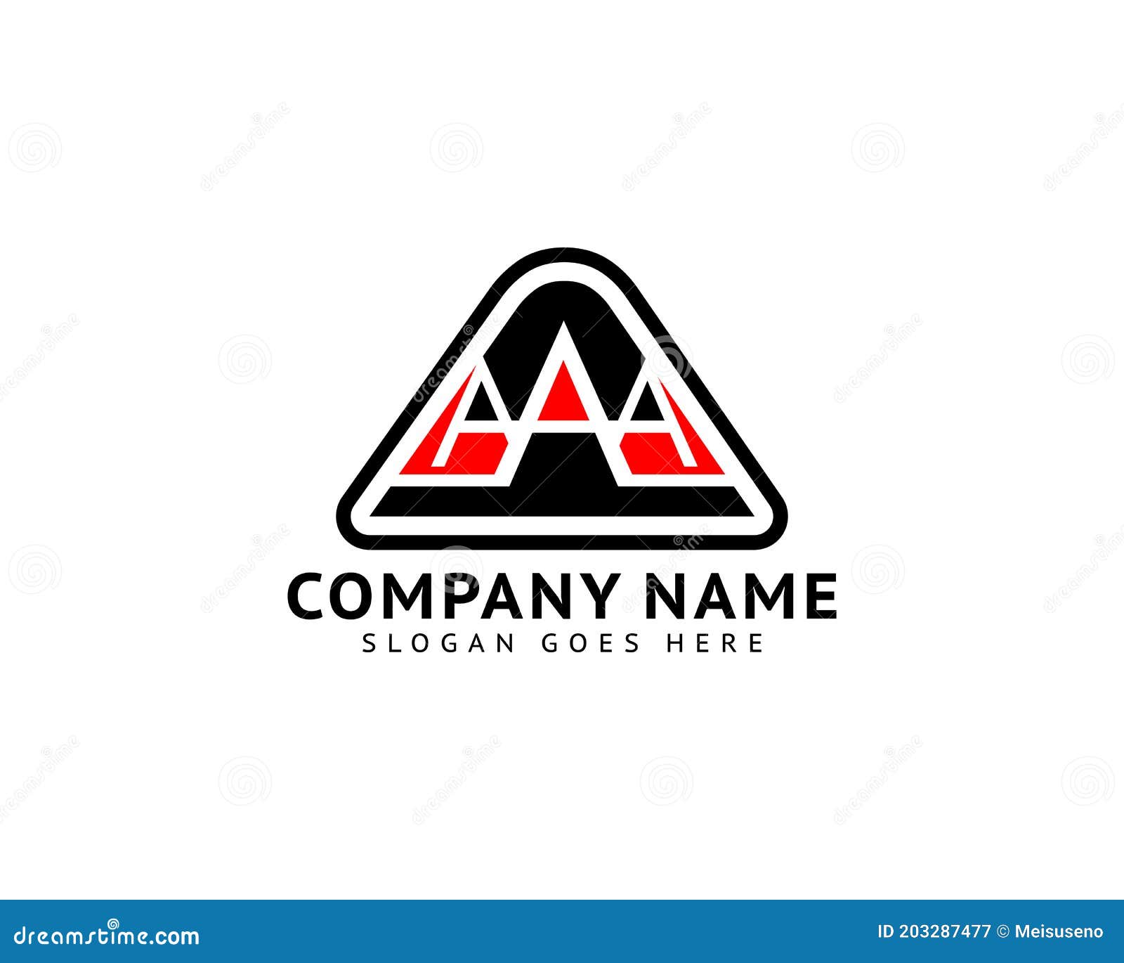 Initial Letter AAA Logo Icon Design Template Stock Vector ...