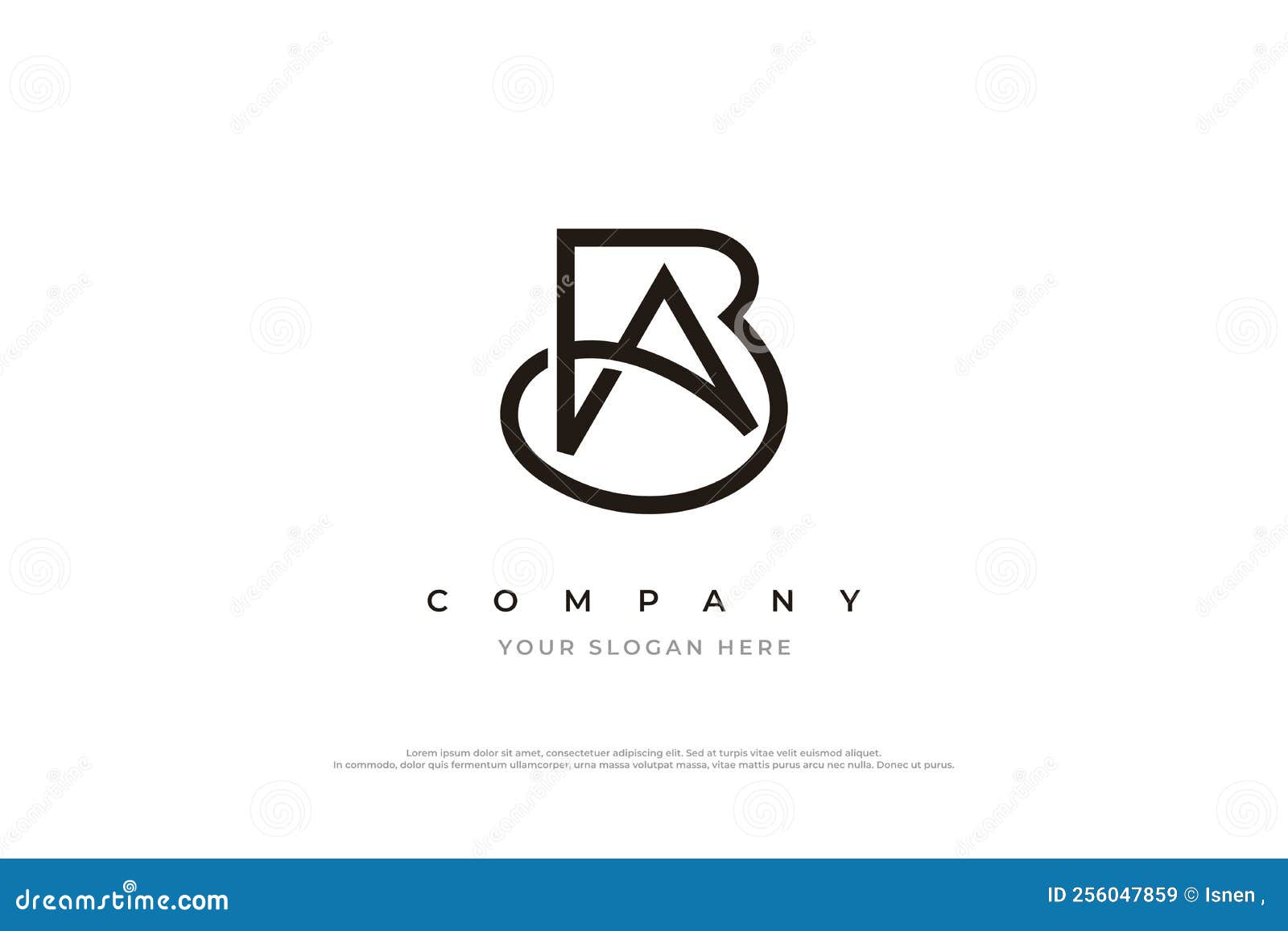 Initial Letter AB Logo or BA Monogram Logo Design Vector Stock Vector ...