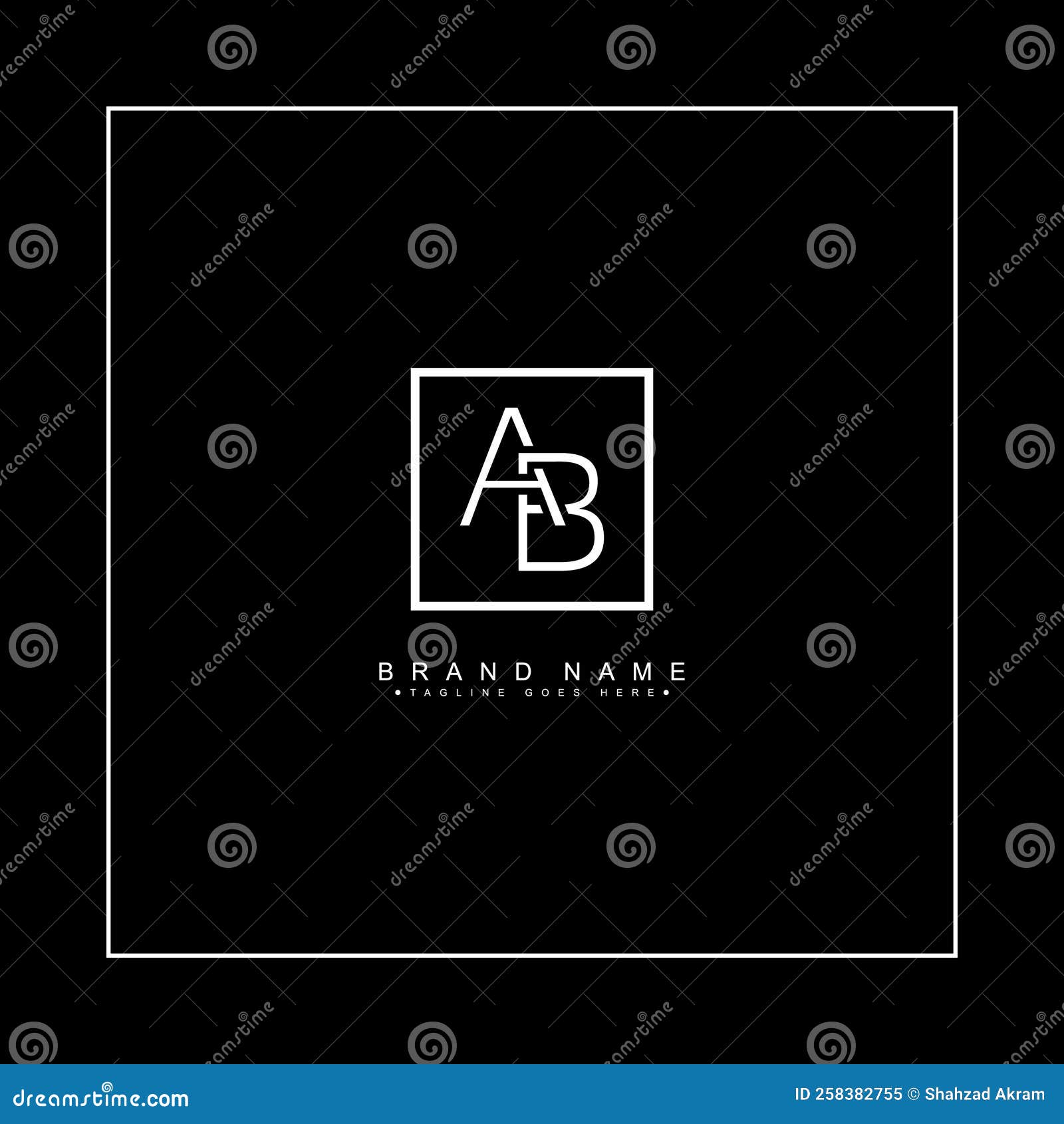 Initial Letter AB Logo - Simple Business Logo Stock Vector ...