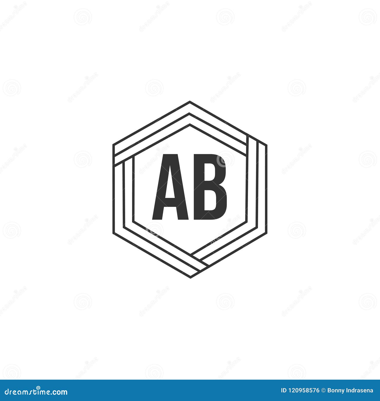 Initial Letter AB Logo Template Vector Design Stock Vector ...