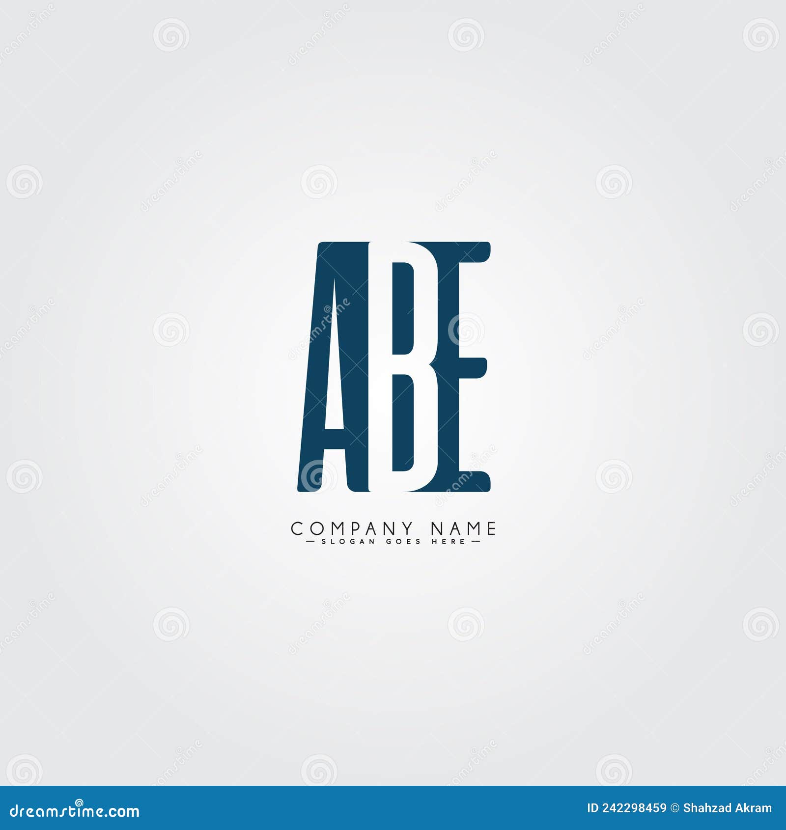 Initial Letter ABE Logo - Simple Monogram Logo for Initials a, B and E ...