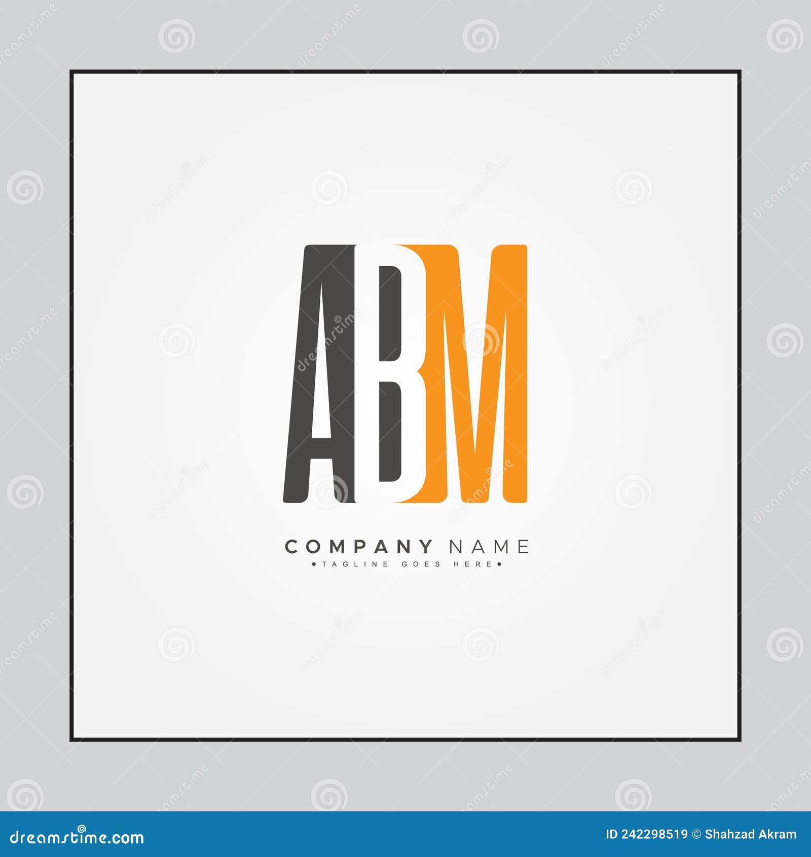 Initial Letter ABM Logo - Minimal Business Logo for Alphabet a, B and M ...