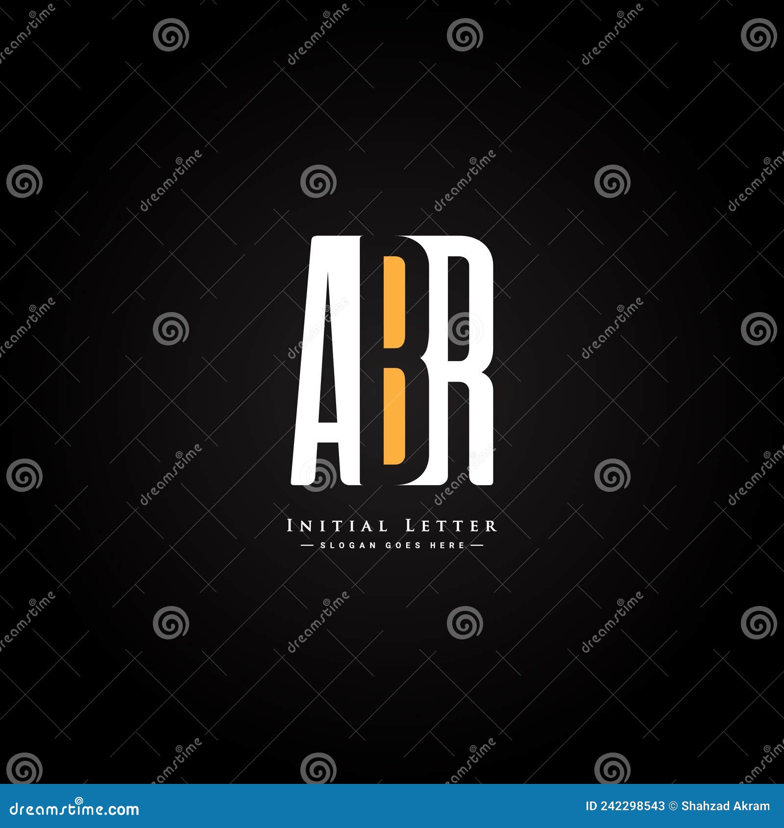 Initial Letter ABR Logo - Simple Monogram Logo for Initials a, B and R ...