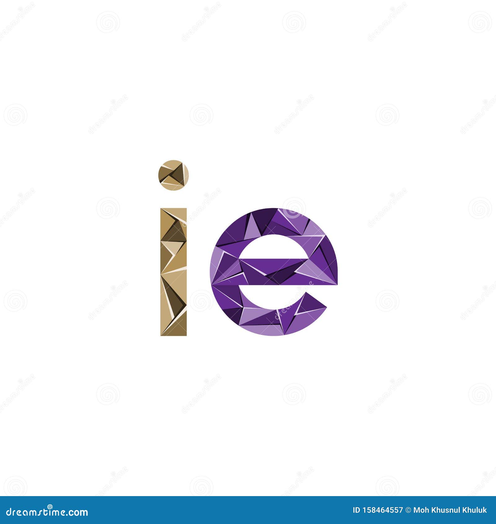 Initial Letter Ie Abstract Triangle Logo Vector Stock Vector ...