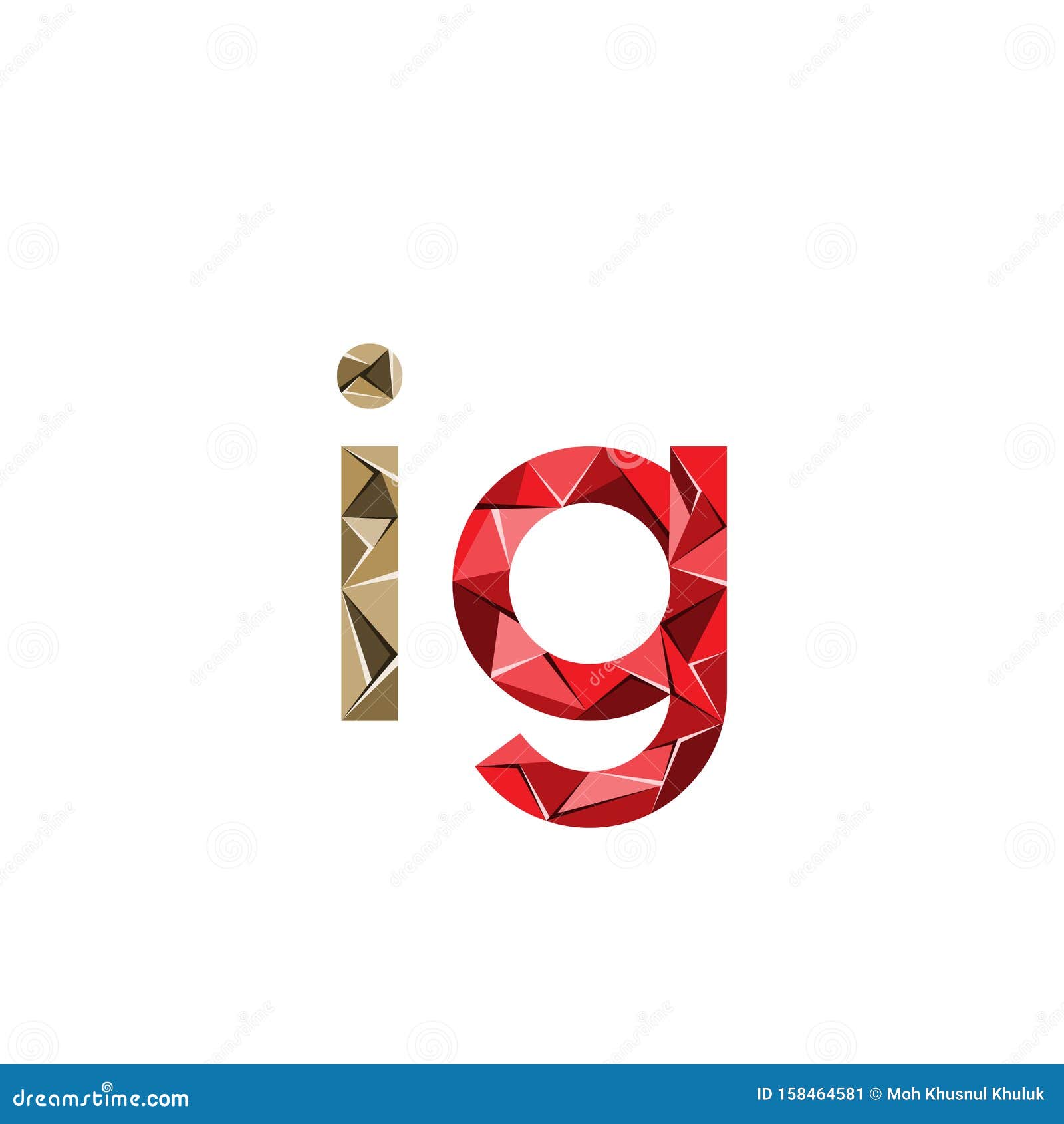 Initial Letter Ig Abstract Triangle Logo Vector Stock Vector ...