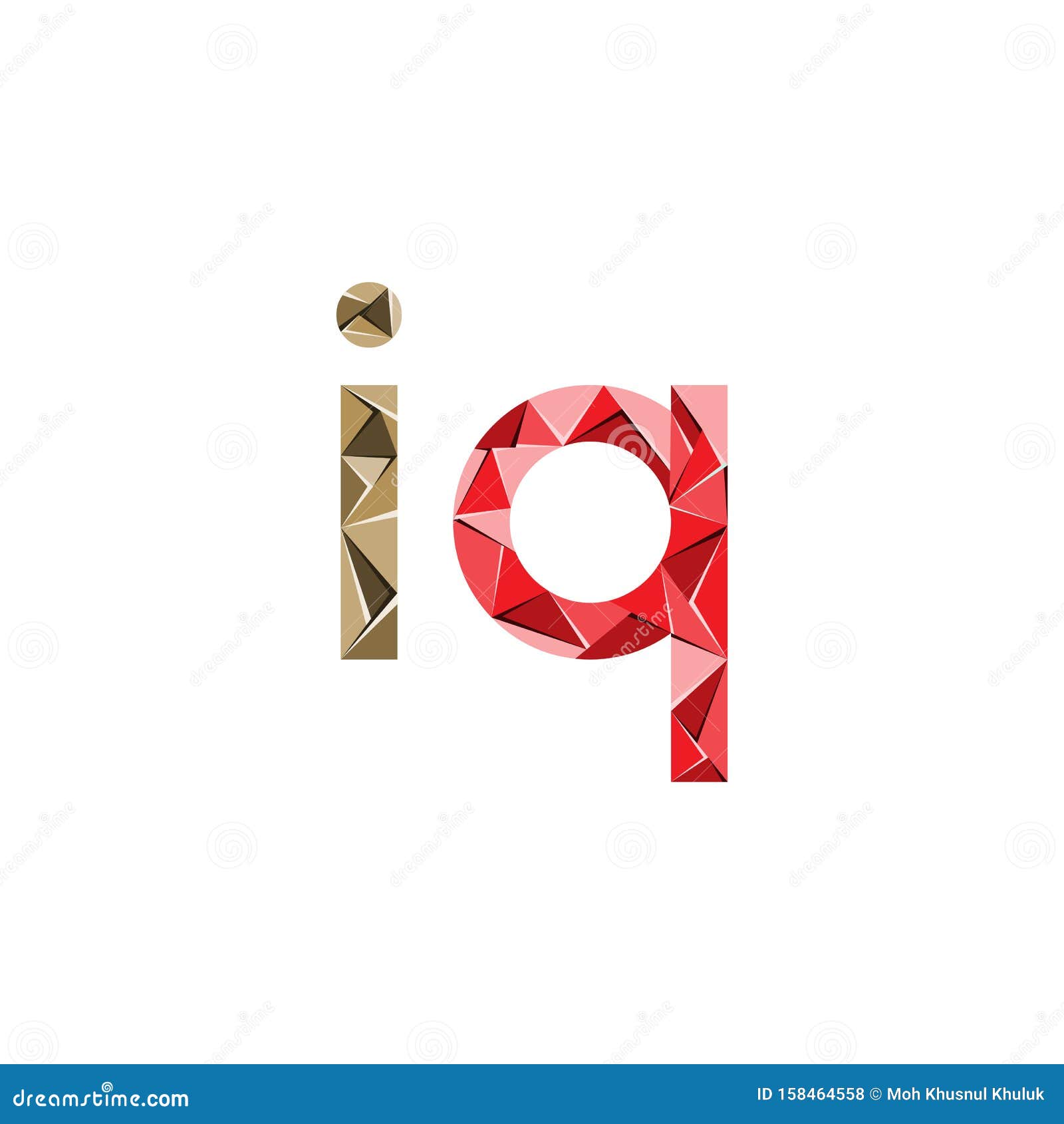 Initial Letter Iq Abstract Triangle Logo Vector Stock Vector ...