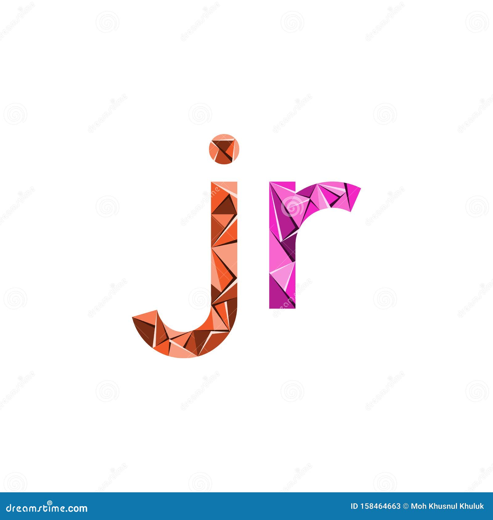 Initial Letter Jr Abstract Triangle Logo Vector Stock Vector ...