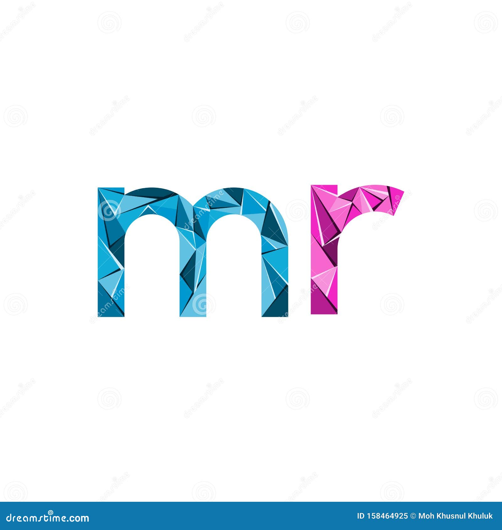 Initial Letter Mr Abstract Triangle Logo Vector Stock Vector ...