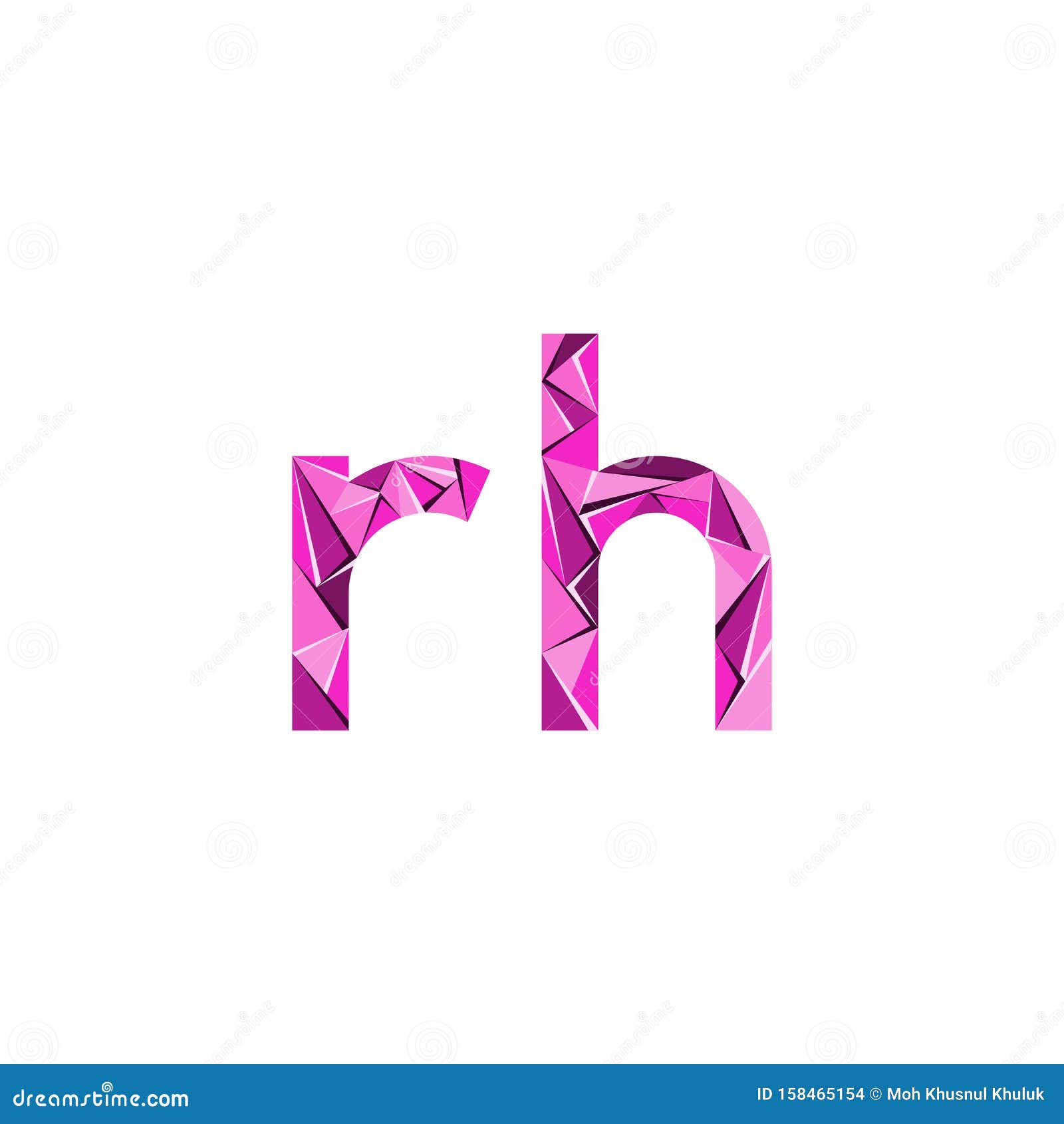Initial Letter Rh Abstract Triangle Logo Vector Stock Vector ...
